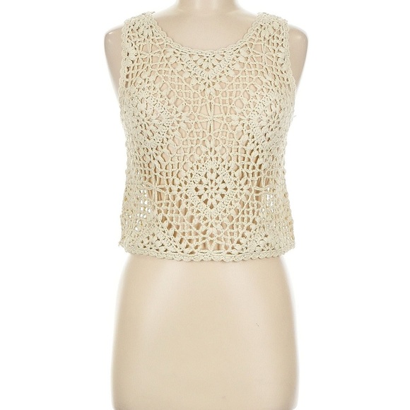 Altar'd State | Tops | Altard State Cream Crochet Tank Top | Poshmark